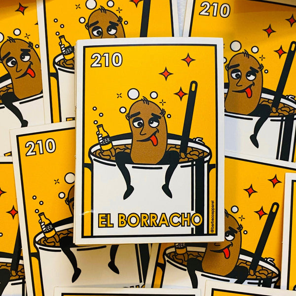 El Borracho Vinyl Sticker – BarbacoApparel
